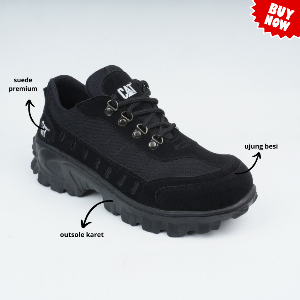 Jual Sepatu Safety Pria Boots Pendek Cat Buldozer Ujung Besi Sepatu ...