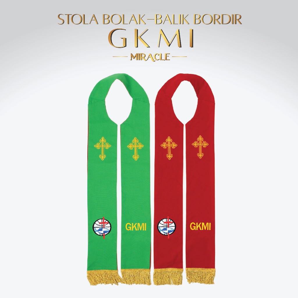 Jual Gereja Kristen Muria Indonesia/GKMI - Stola Bolak Balik Bordir ...
