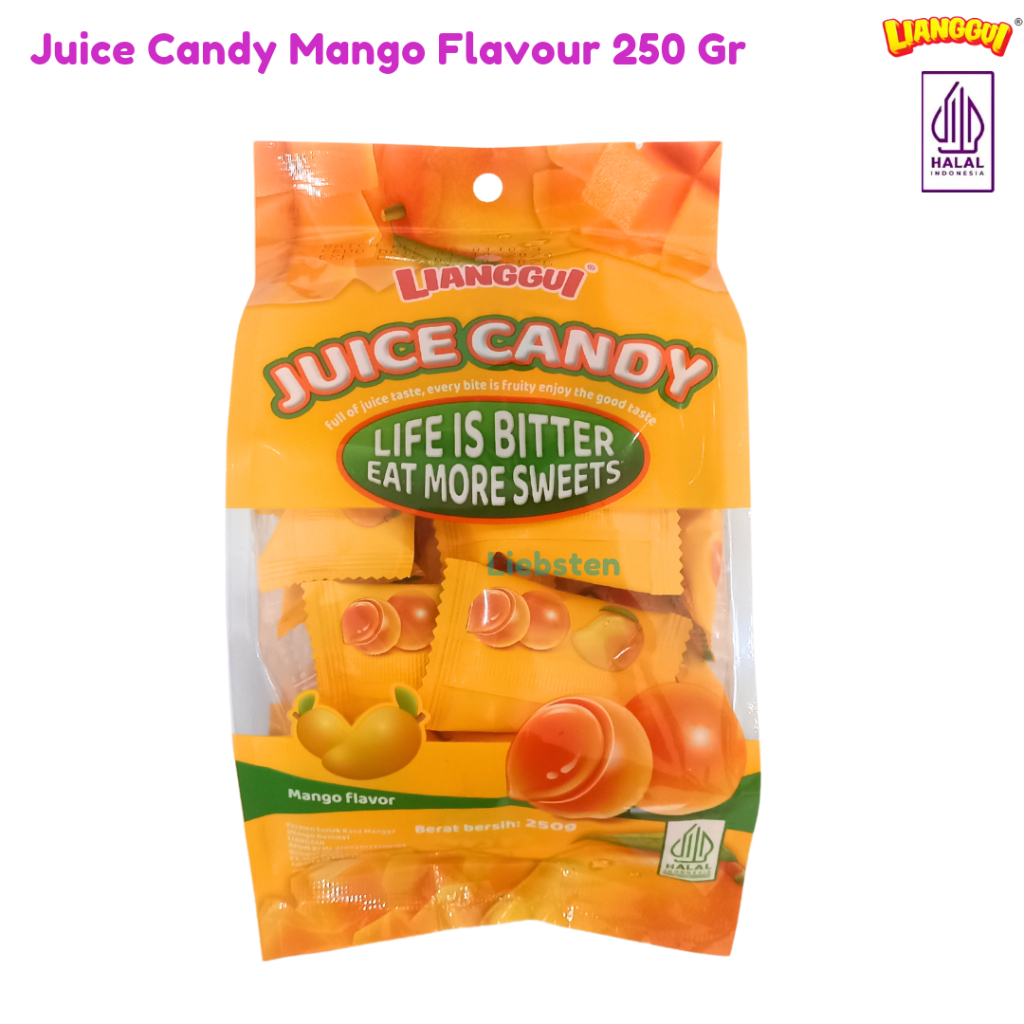 Jual Juice Candy Mango Juice Candy Cocunut Permen Lunak 250 Gr ...