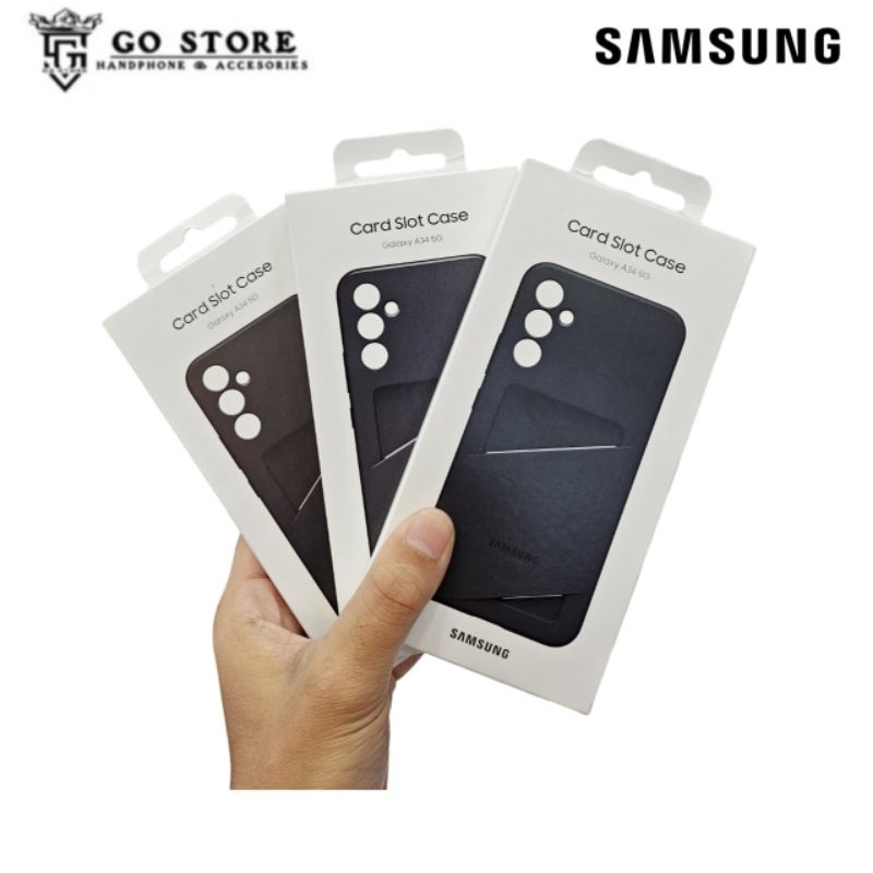 Jual Samsung Galaxy A34 Card Slot Case - [Black] Original | Shopee Indonesia