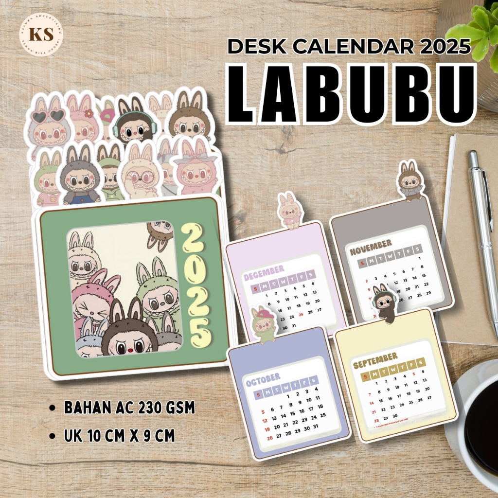 Jual Kalender 2025 Meja Mini Ukuran A6 Karakter Labubu Desk Calender ...