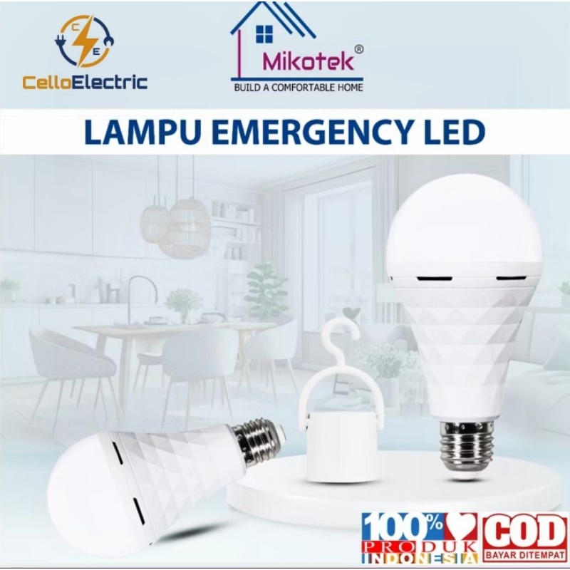 Jual Led Emergency Mikotek - Provi 9w 10w 12w 15w 23w / Bohlam ...