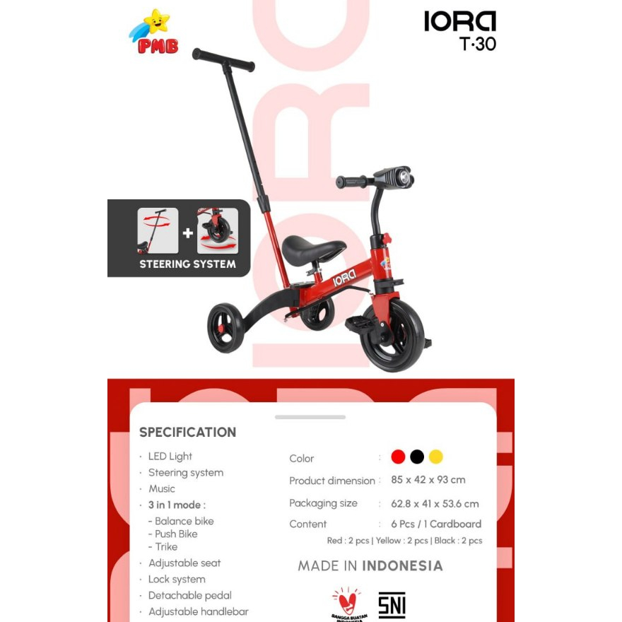 Jual Sepeda Roda 3 Balance Bike SEPEDA ANAK BALANCE BIKE Multifungsi | Shopee Indonesia