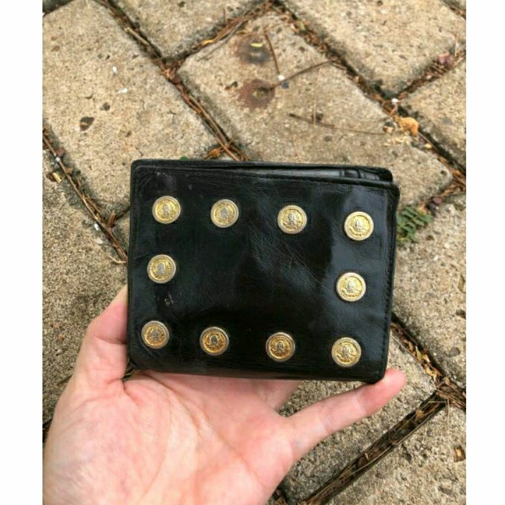 Jual Gianni Versace vintage dompet lipat kulit asli unisex | Shopee ...