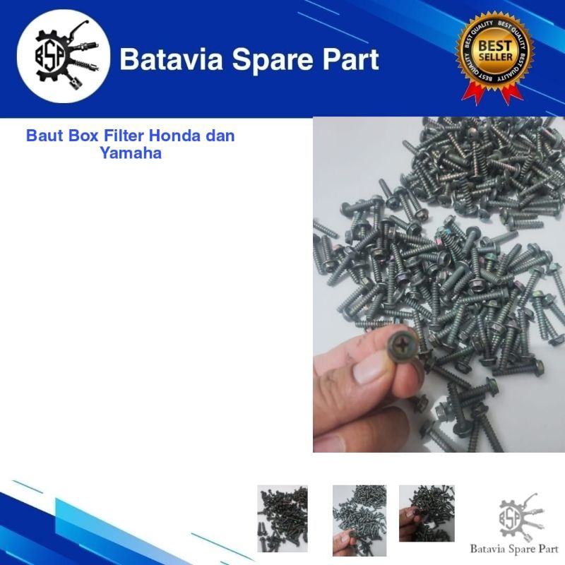 Jual Baut Box Filter Honda Dan Yamaha / Baut Standart Box filter Motor ...
