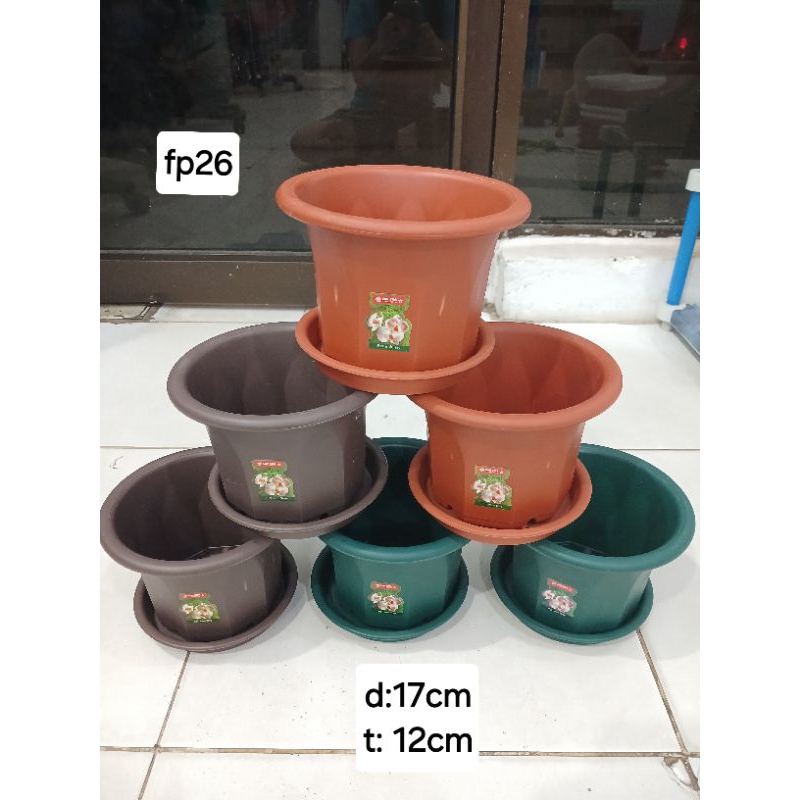 Jual *KHUSUS BATAM* Pot bunga kecil/pot tanaman+piring/pot cantik murah ...