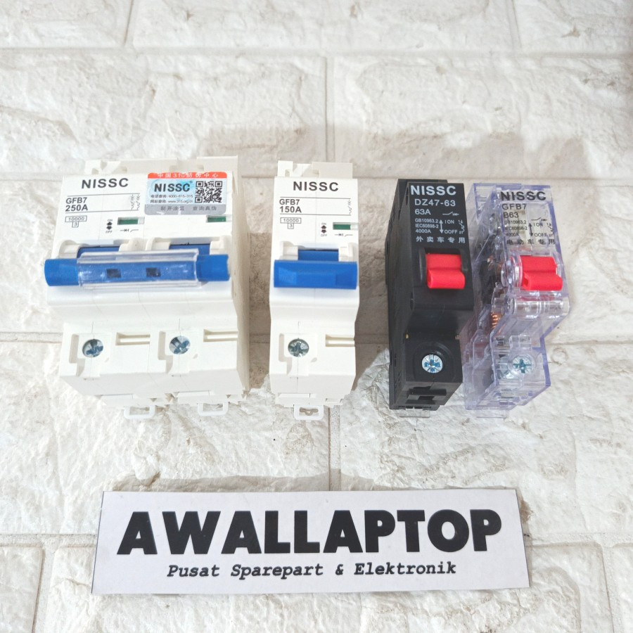 Jual mcb NISSC mcb motor listrik mcb dc mcb transparan 40A 50A 63A 150A ...