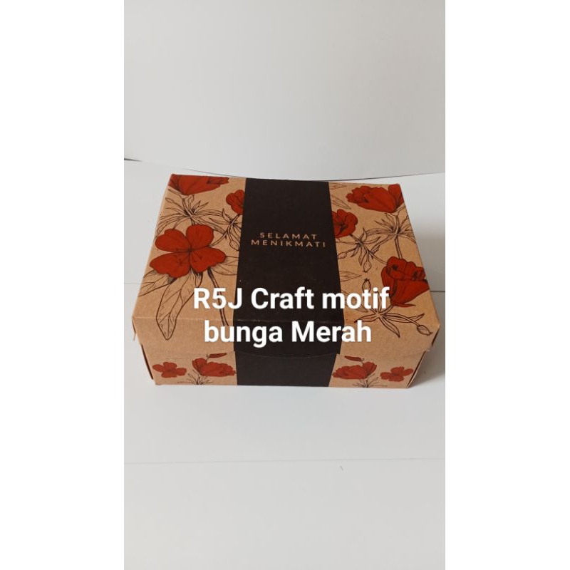 Jual Dus R5J Craft motif bunga Merah/jajan/Snack Box/Serbaguna | Shopee ...