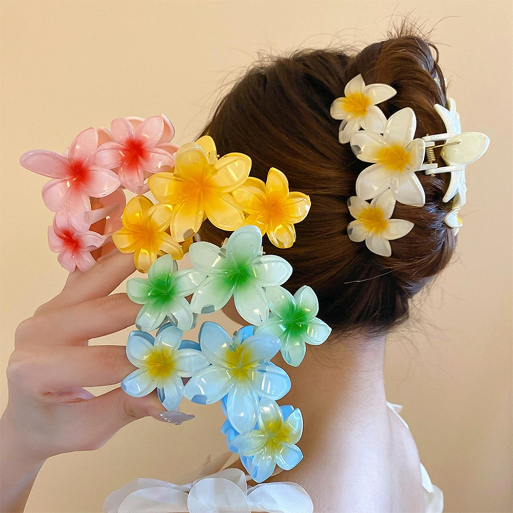 Jual Jepit Rambut 3 Bunga Kamboja Frangipani Hairclip / Hair Claw Jedai ...