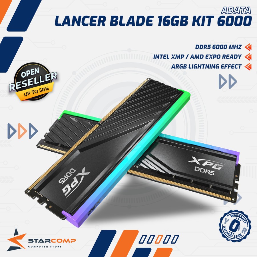 Jual ADATA XPG LANCER BLADE DDR5 RGB 16GB (2x8GB) 6000Mhz | Shopee ...