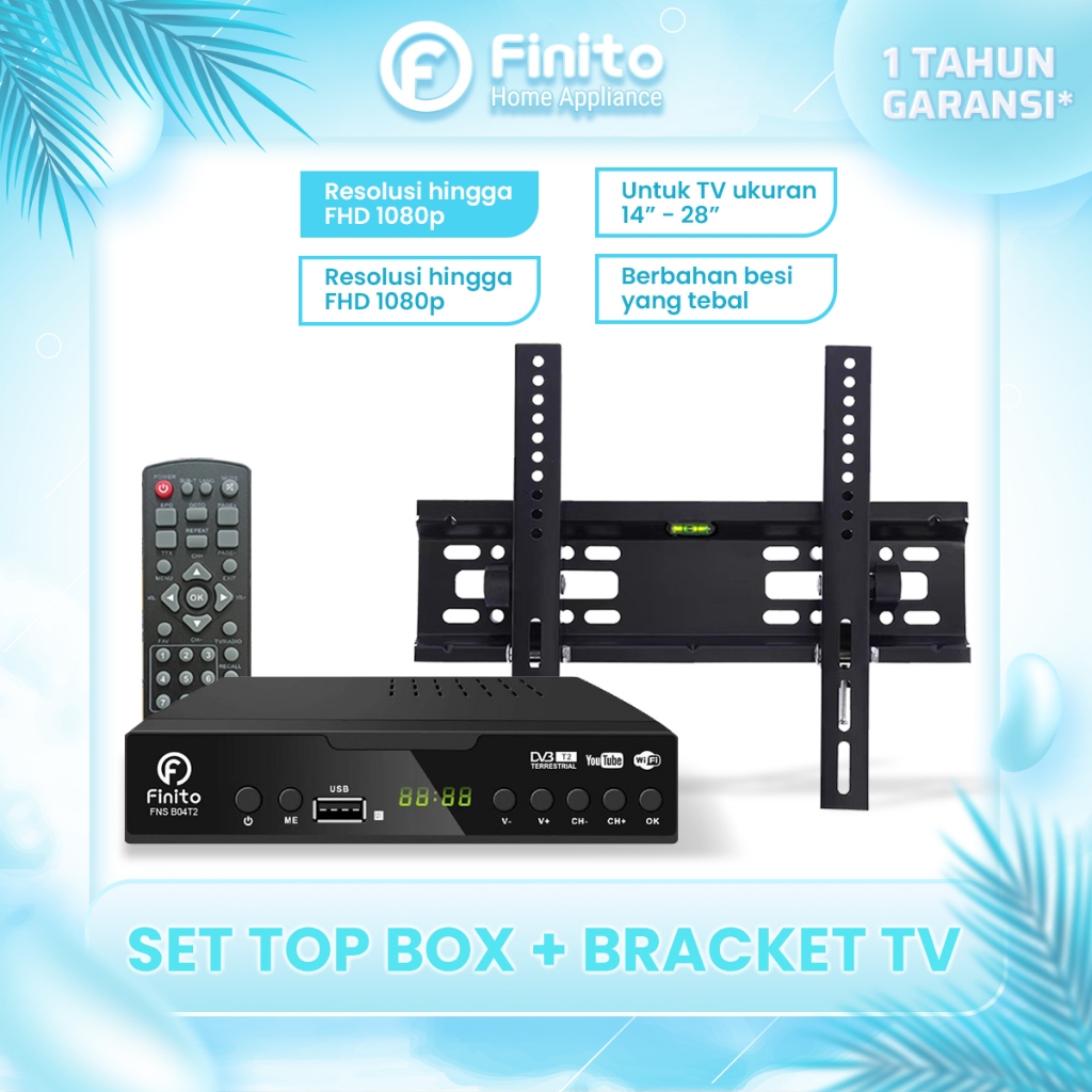 Jual [BUNDLE] FINITO STB Set Top Box Digital Finito + Bracket TV CF ...