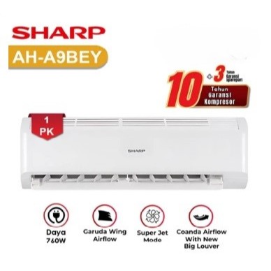 Jual AC SHARP 1 PK INDONESIA ANTI KARAT AH-A9BEY / 9BEY GARANSI RESMI | Shopee Indonesia
