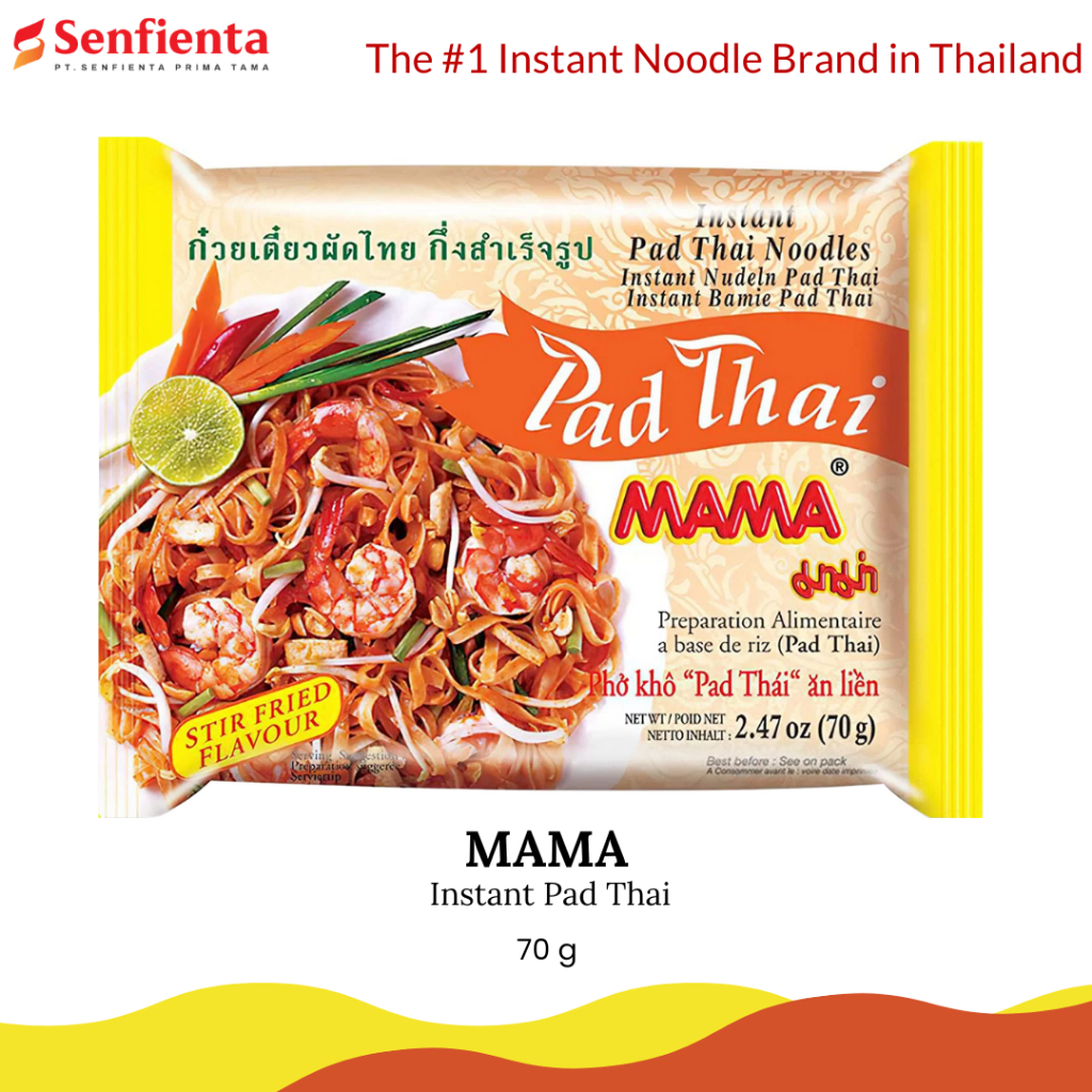 Jual MAMA Instant Pad Thai Noodles 70gr - No.1 in Thailand | 100% ...