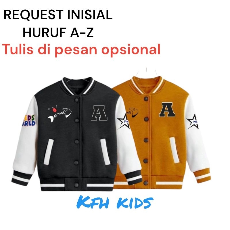 Jual jaket baseball anak 2-12 tahun jaket varsiti anak laki-laki dan ...