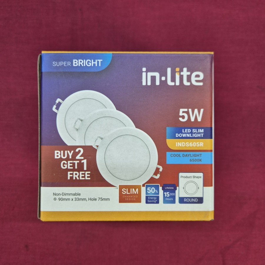 Jual INDS605R Lampu Downlight Panel LED 5W Watt Multipack Paket IB ...