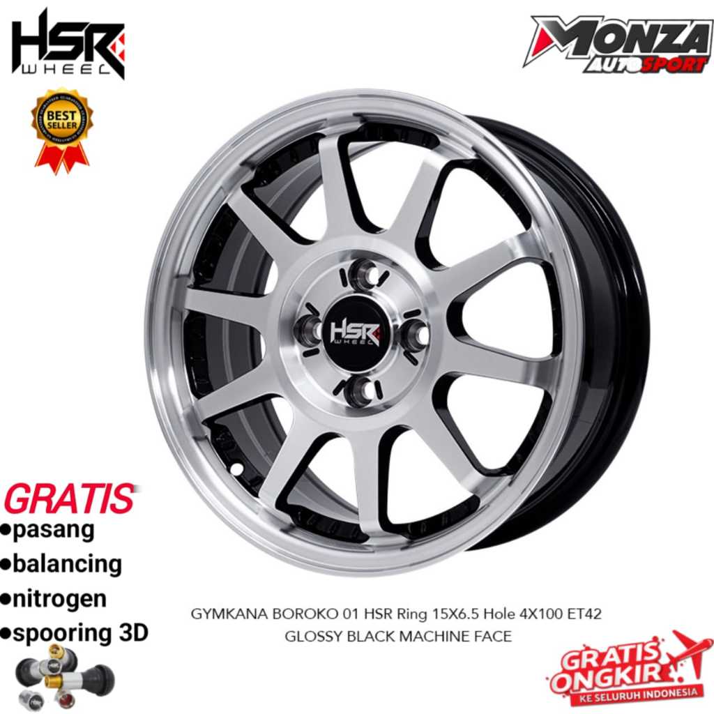 Jual Velg mobil R15 mobilio,freed,brio,agya,sigra,calya,ayla,vios,ignis dll Hsr Gymkana | Shopee ...