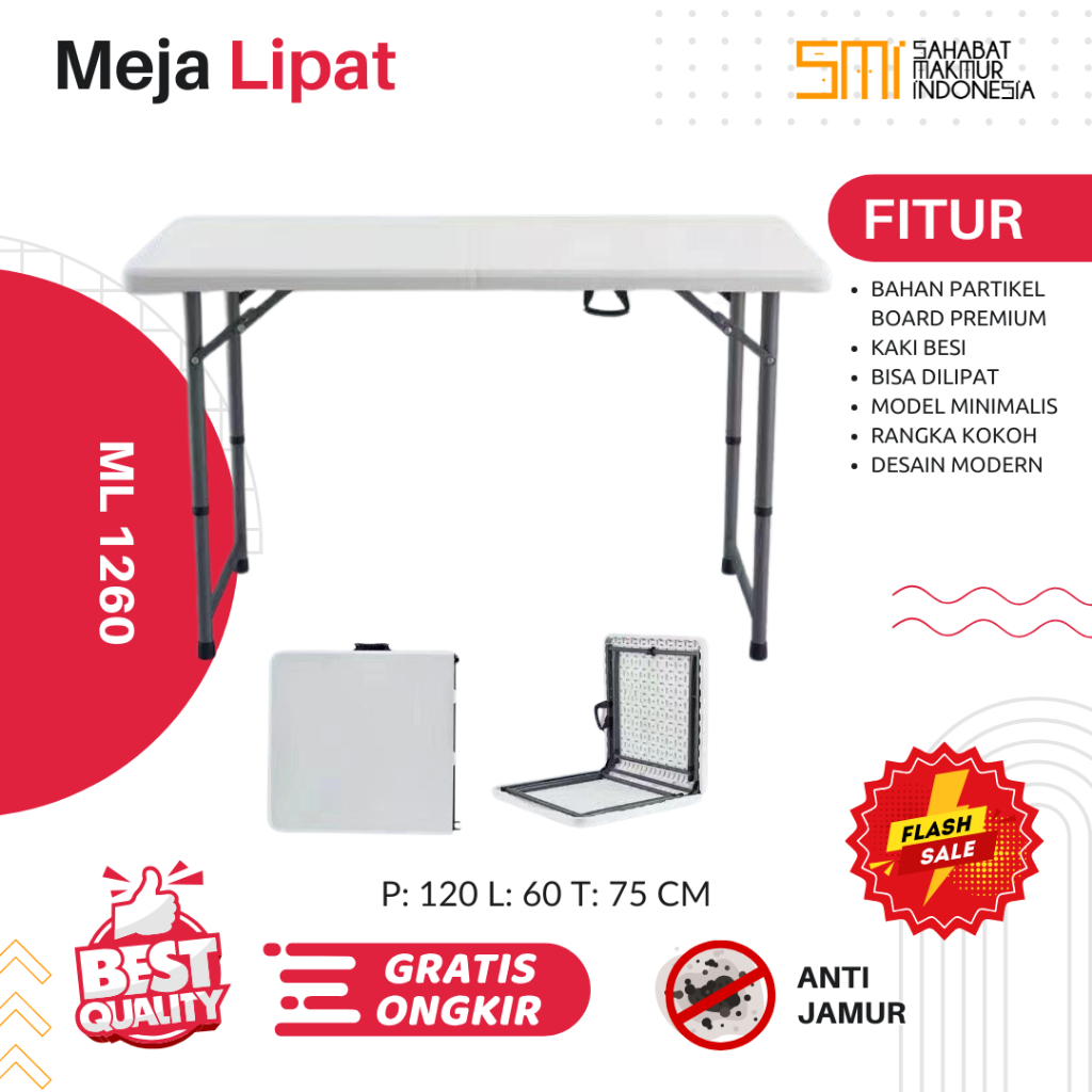 Jual Meja Lipat ML 1260 / Meja Serbaguna Meja Jualan Meja Event Meja ...