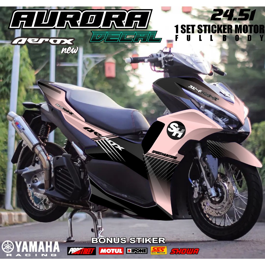 Jual COD DECAL TERBARU decal sticker Aerox 155 NEW Connected FULL BODY ...
