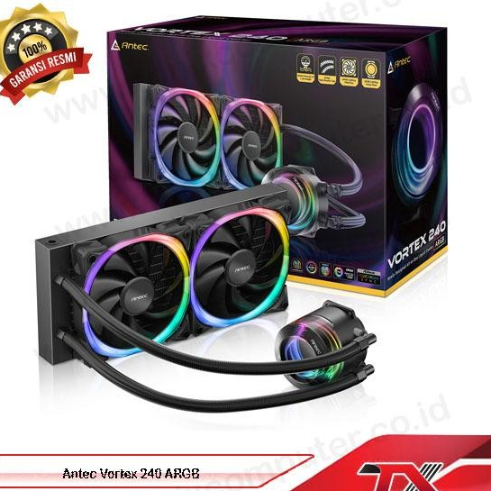 Jual Antec Vortex 240 ARGB Liquid Cooler | CPU Cooler | HSF Cooler ...