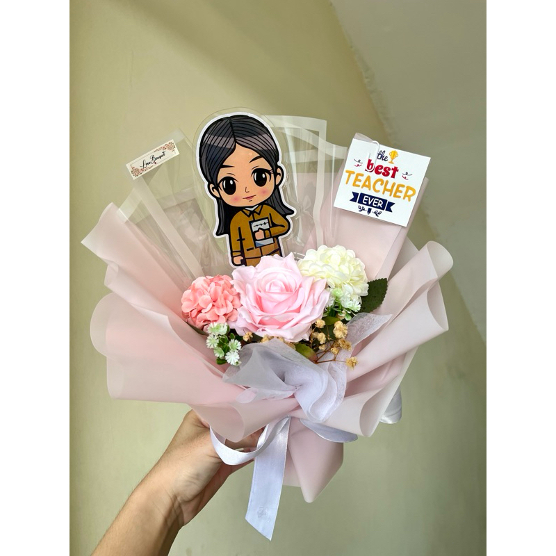 Jual Bouquet hari guru / buket hari guru/ bunga artificial | Shopee ...