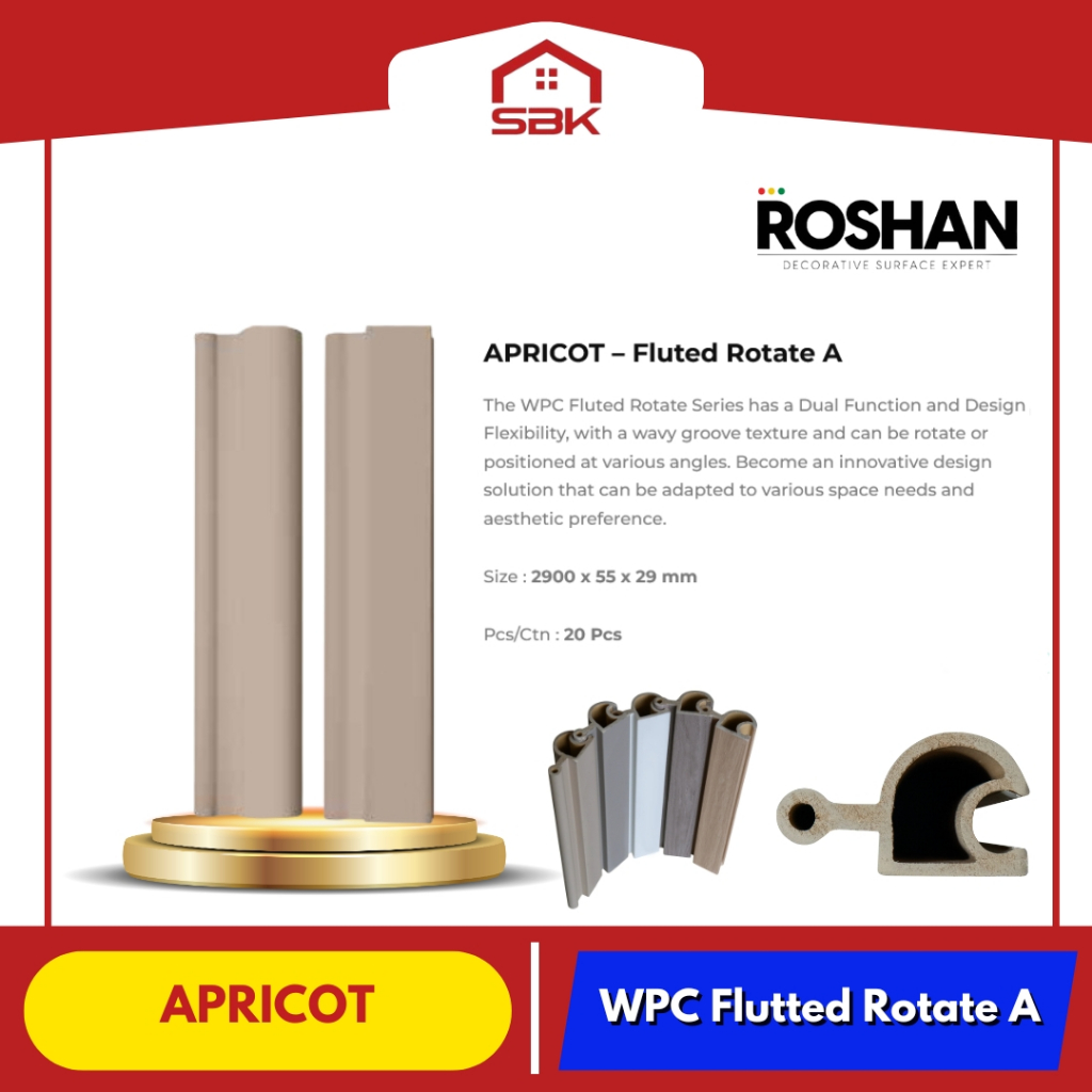 Jual Dekorasi Dinding | Wallpanel 550x2900 Fluted Rotate Roshan | Wall ...