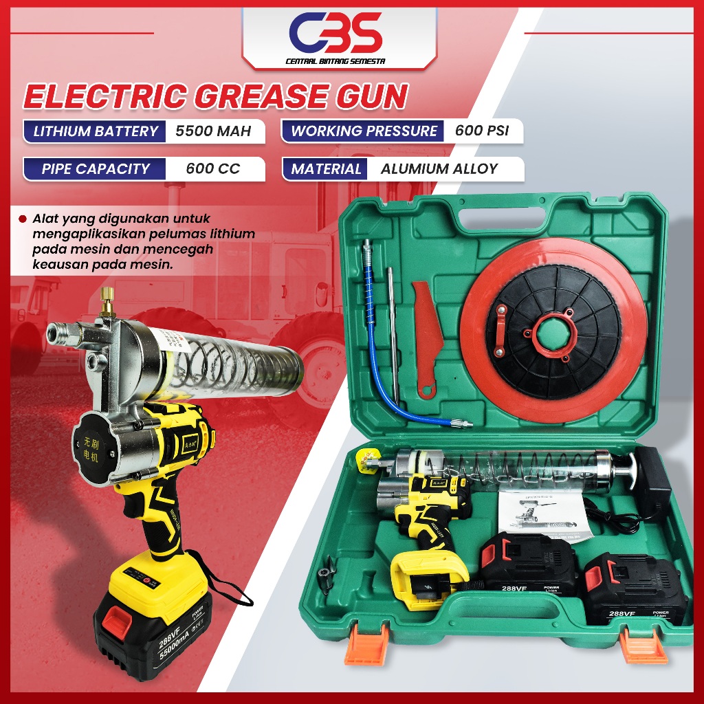 Jual Alat GREASE Semprot Listrik Electric Spray Gun 600CC 21VOLT minyak ...