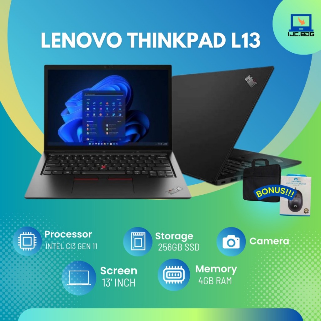 Jual Laptop Lenovo Thinkpad L13 Core i3 Gen 11 RAM 8GB SSD 256GB Layar ...