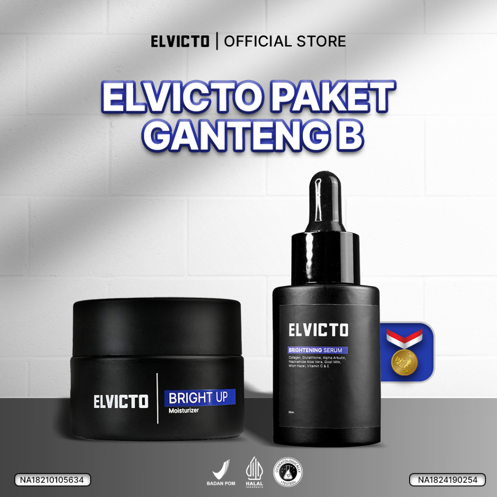 Jual ELVICTO PAKET GANTENG B | BRIGHTENING SERUM, MOISTURIZER | Shopee ...