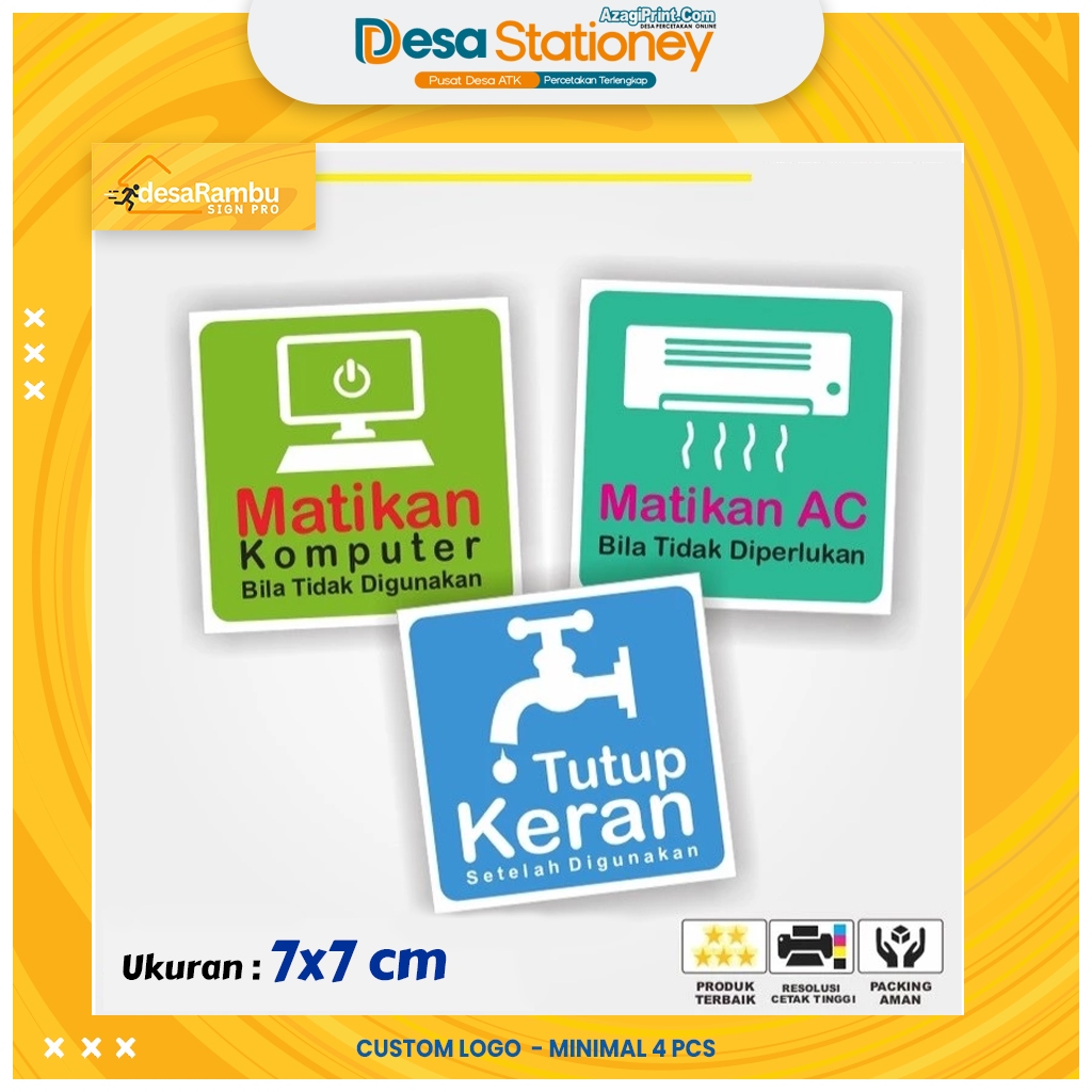 Jual Stiker Hemat Energi / Stiker Hemat Listrik / Stiker Matikan Lampu ...