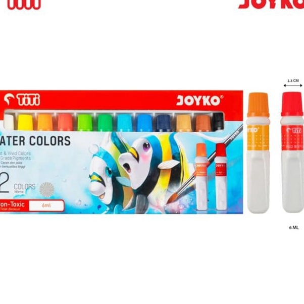 Jual FG2 JOYKO TITI 12 WATERCOLOUR PAINT CAT AIR 12 WARNA JOYKO ...