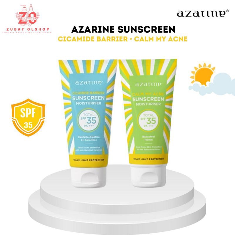 Jual Azarine Calm My Acne Cicamide Barrier Sunscreen Moisturizer ...