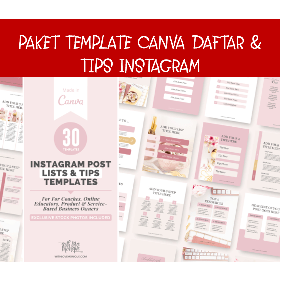 Jual Paket Template Canva Daftar & Tips Instagram | Shopee Indonesia