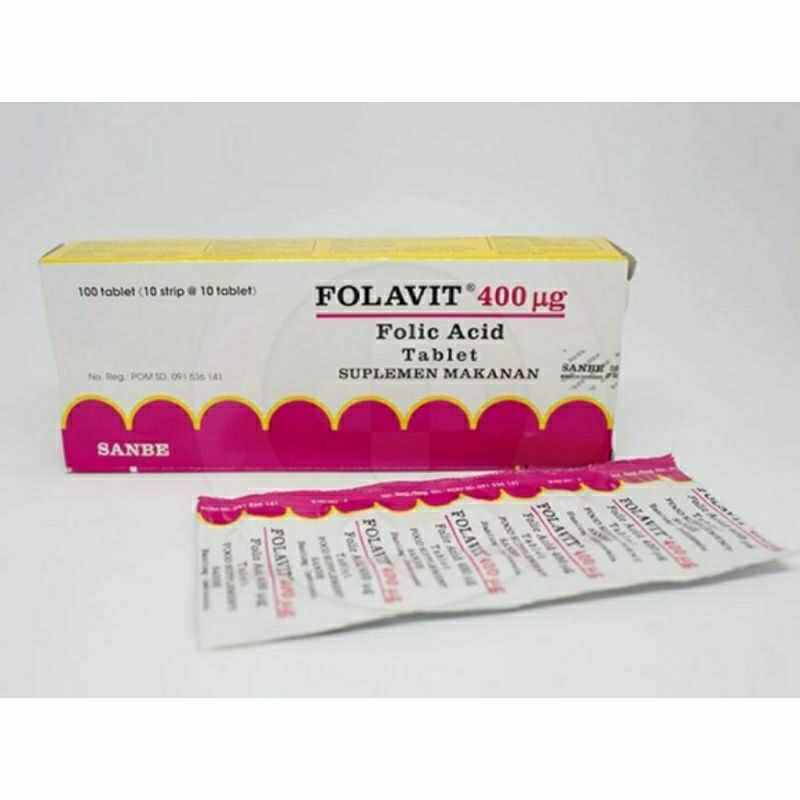 Jual Folavit 400mg per strip 10 biji (folic acid) | Shopee Indonesia