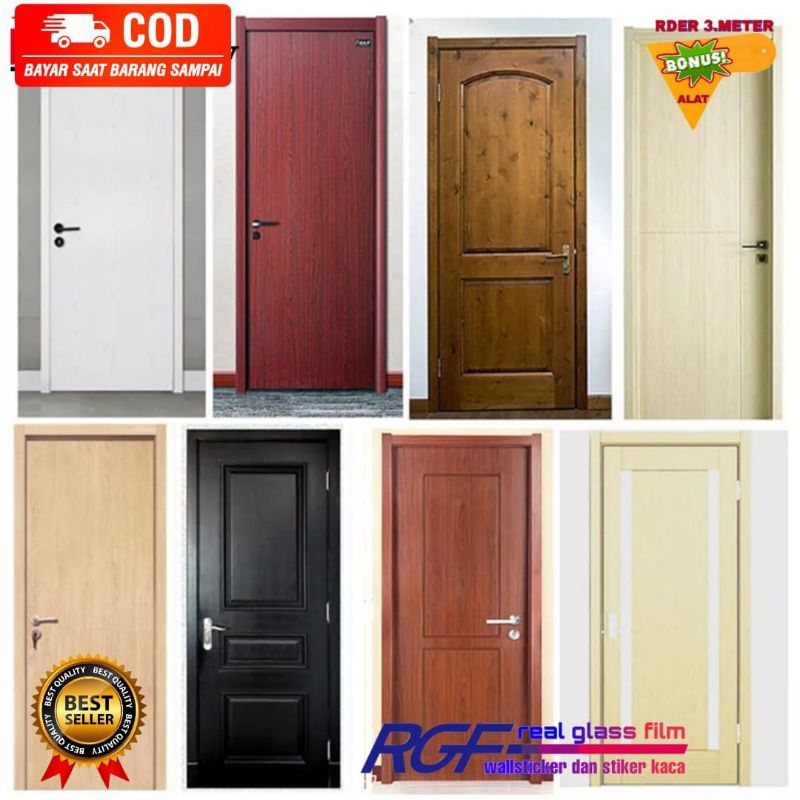 Jual HPL STIKER MOTIF SERAT KAYU/HPL STIKER DAUN PINTU/HPL STIKER ...