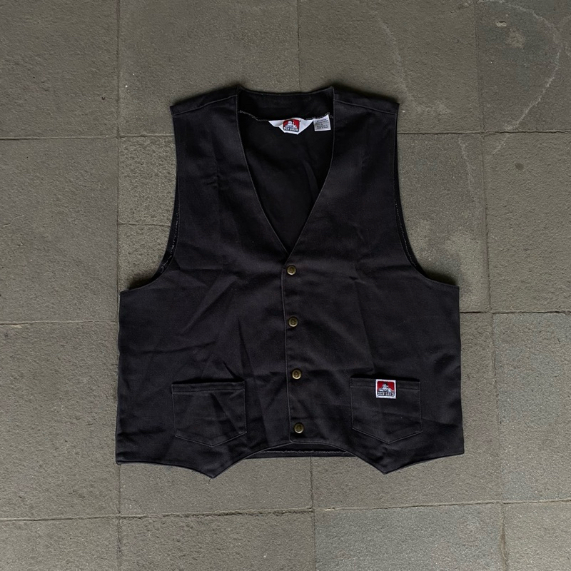 Jual Ben Davis Vest Black/Black | Shopee Indonesia