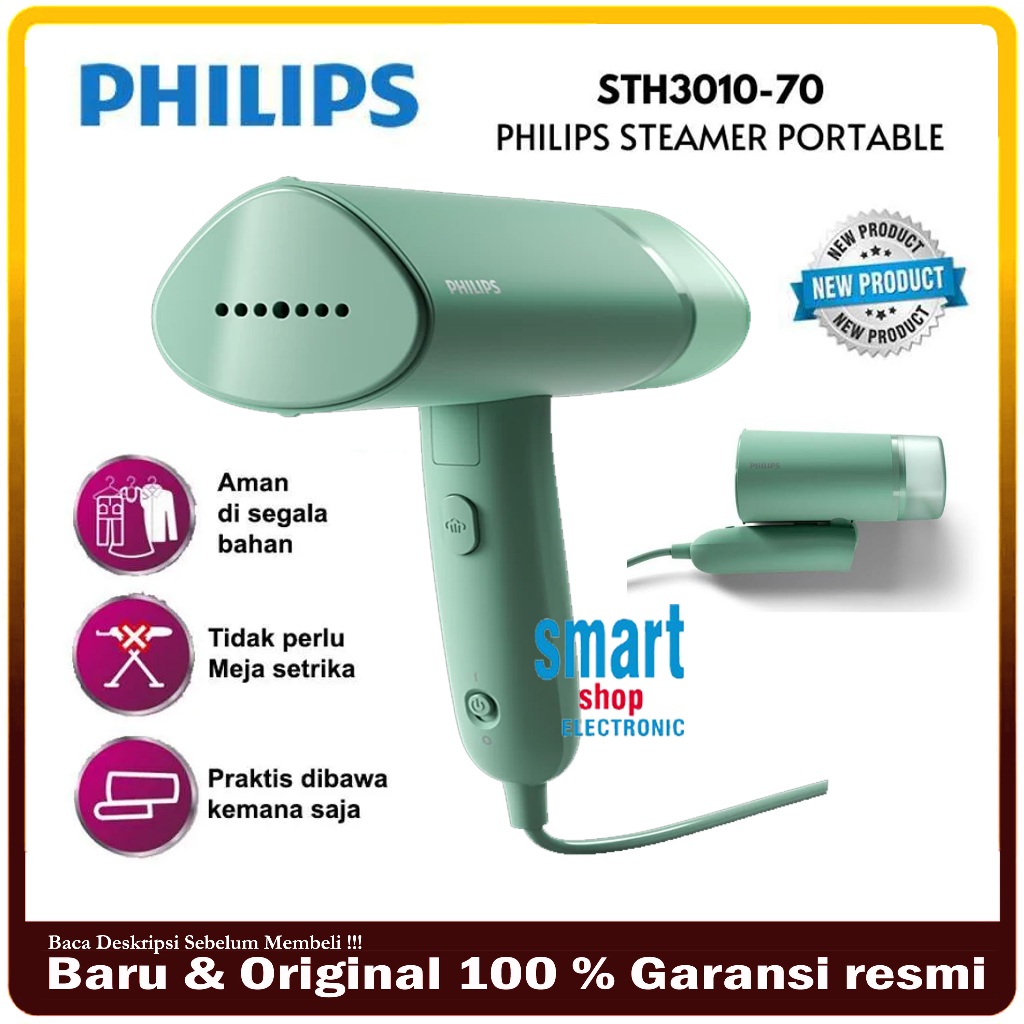 Jual Setrika Uap Philips STH3010/70 / STH 3010 Seri 3000 Handheld ...