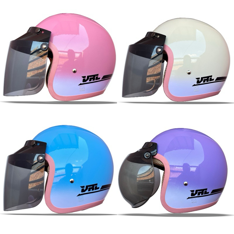 Jual Helm Bogo Dewasa Hijab Gradasi List Pink SNI Kaca Cembung Dan Kaca ...