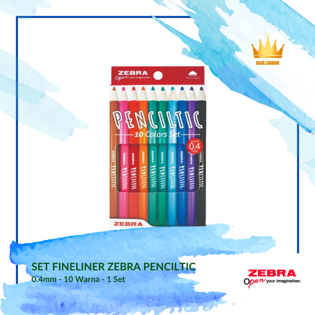 Jual Pulpen Fineliner Penciltic Warna Tinta Semi Gel Zebra/ 0.4 mm/ 10 ...