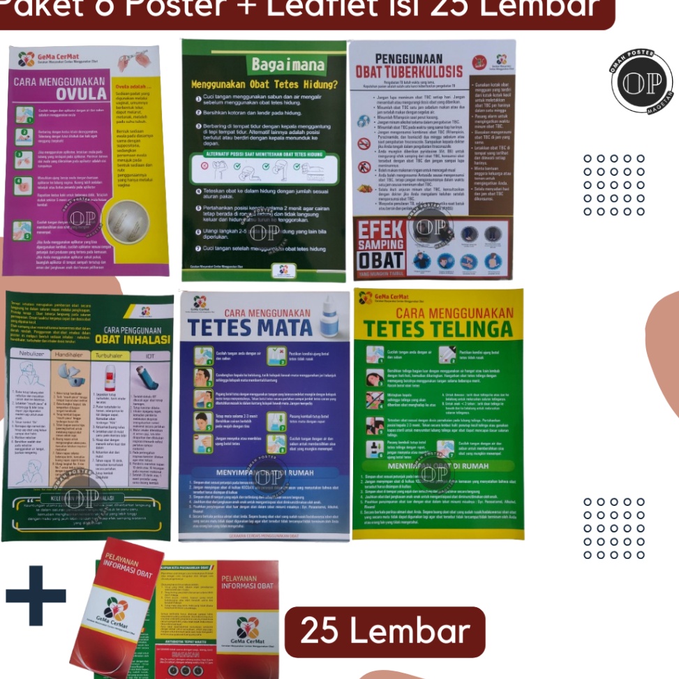 Jual Promo Terheboh Paket Poster Penggunaan Obat Leaflet PIO Farmasi Apotek | Shopee Indonesia