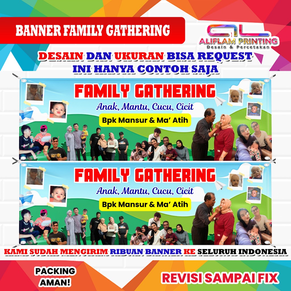 Jual CETAK BANNER SPANDUK FAMILY GATHERING CUSTOM | GRATIS DESAIN ...