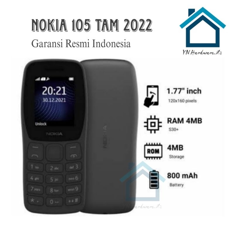 Jual Nokia 105 tam 2022 / Nokia 105 Leda 2023 | Shopee Indonesia