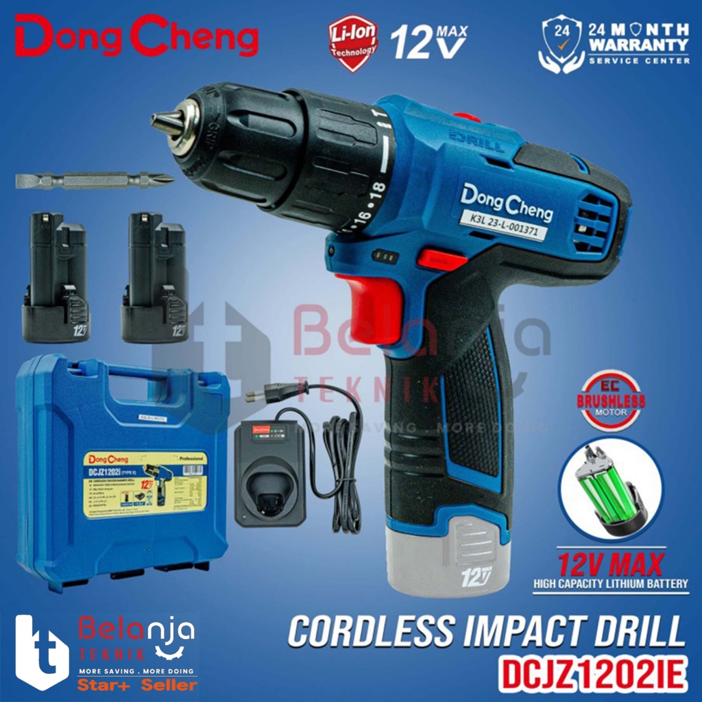 Jual Mesin Bor Tembok Baterai Dongcheng DCJZ1202i E 12V Cordless Impact ...