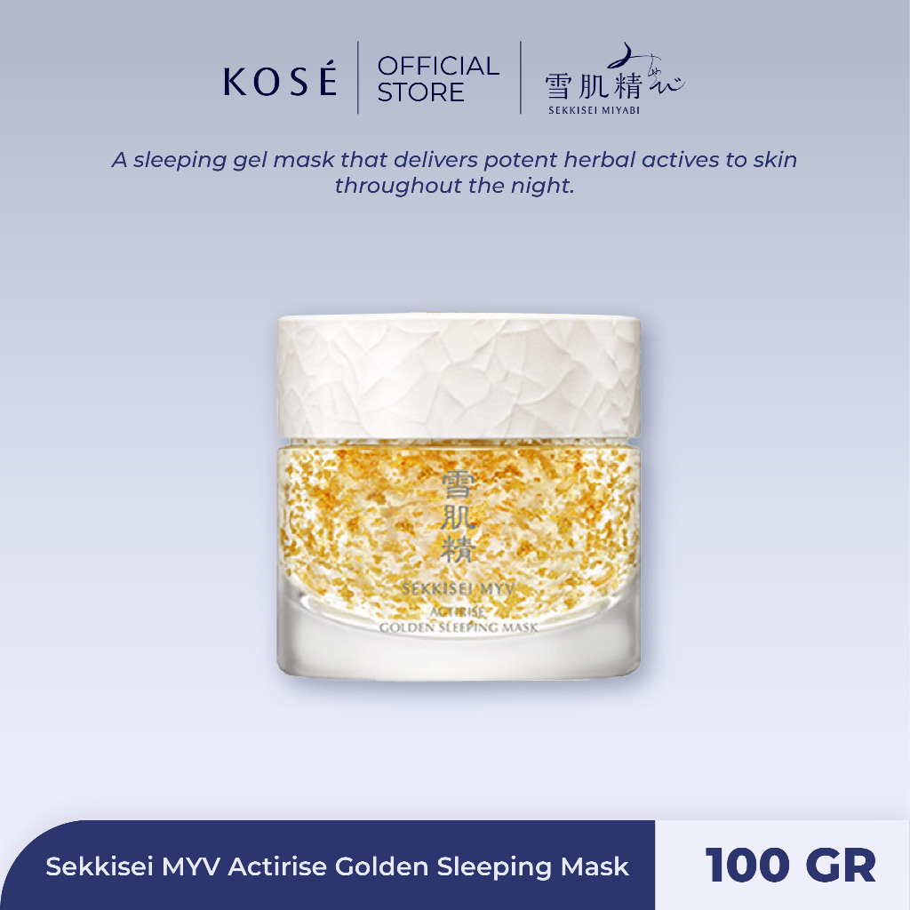 Jual KOSE Sekkisei MYV Actirise Golden Sleeping Mask - 100gr | Shopee Indonesia