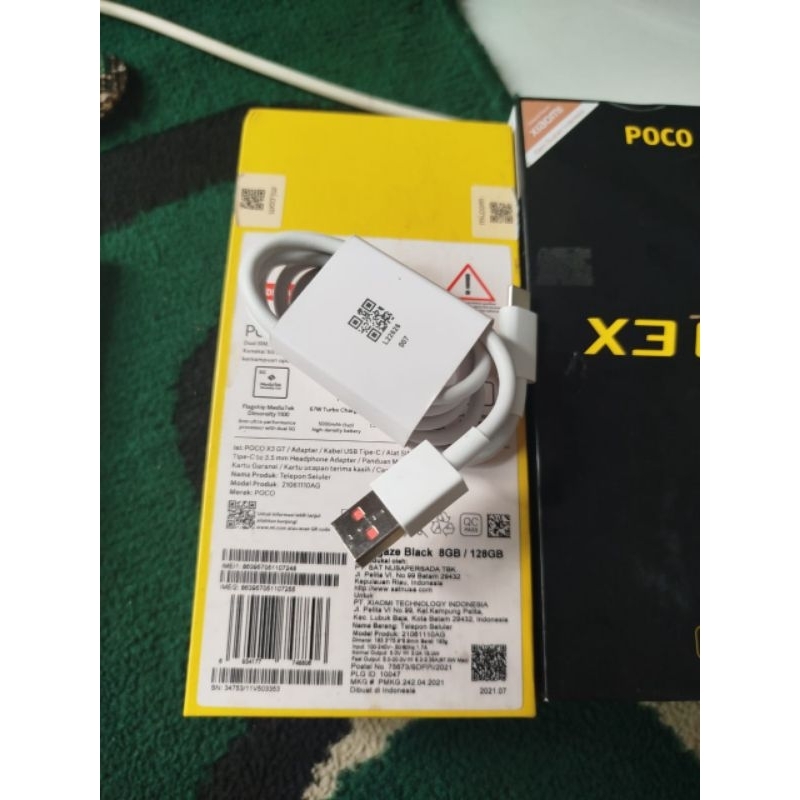Jual Kabel ori bawaan Poco x3 33 wat mi turbo fast charging | Shopee Indonesia