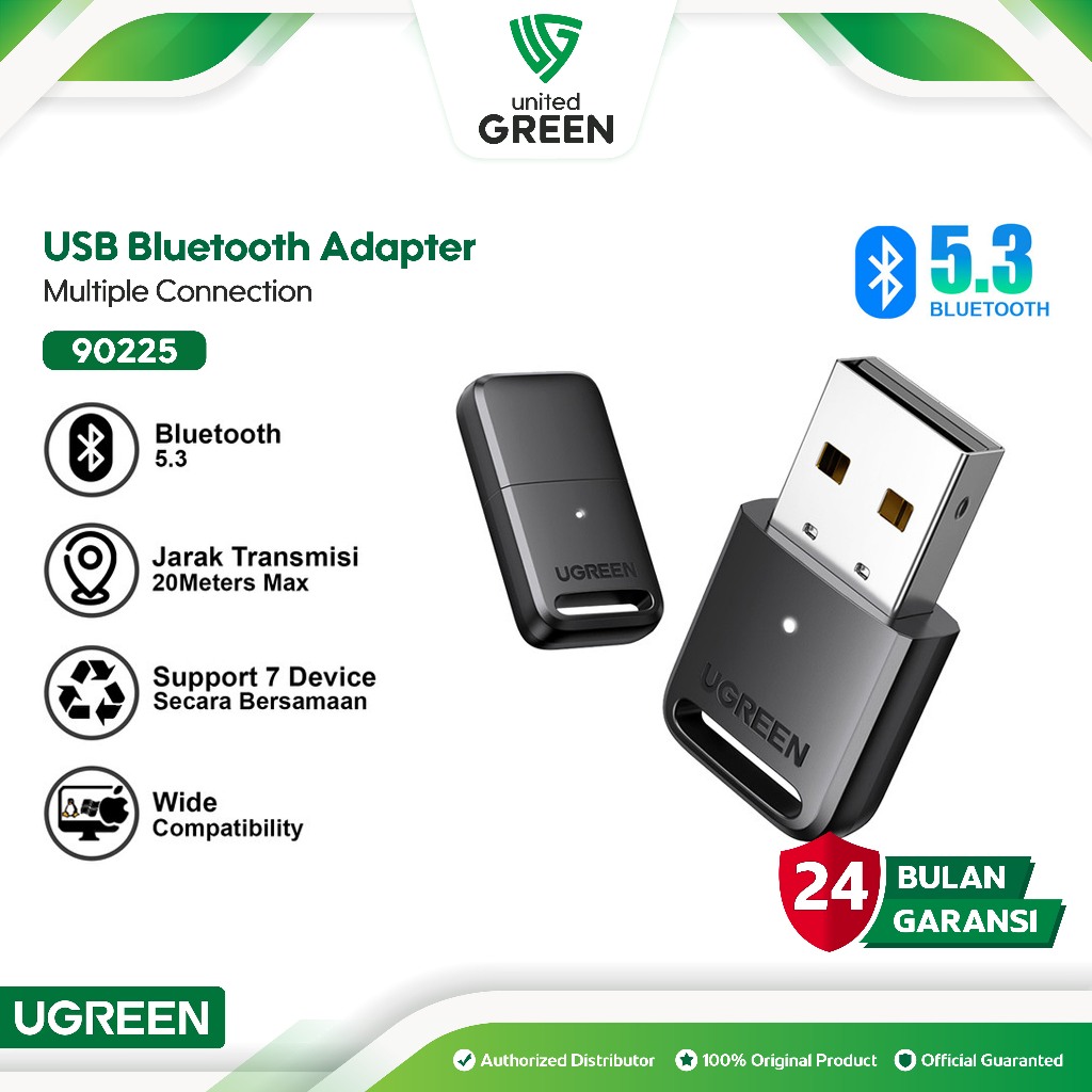 Jual UGREEN USB Bluetooth 5.3 Adapter Transmitter Receiver Dongle PC 90225 | Shopee Indonesia