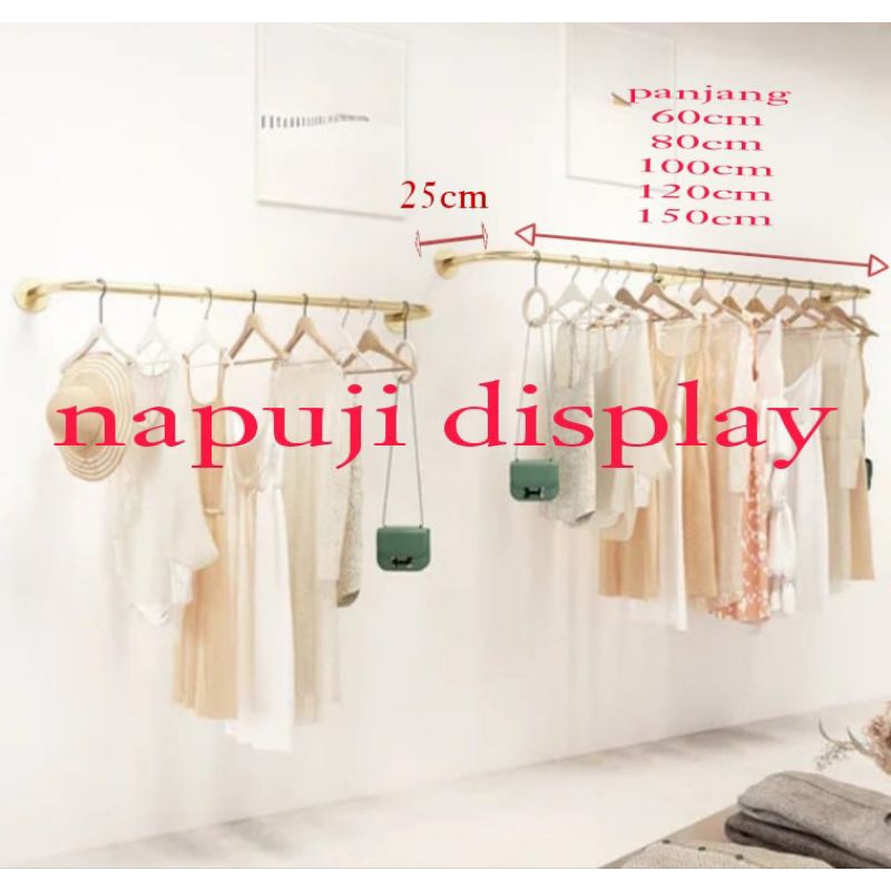 Jual Gantungan Dinding/Pajanggan Dinding /Gantungan Baju Tembok/Display ...