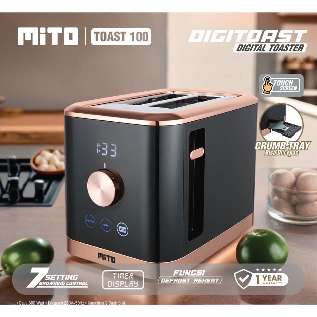 Jual TOASTER MITO TOAST 100 DIGITAL TOASTER PEMANGGANG ROTI LISTRIK ...