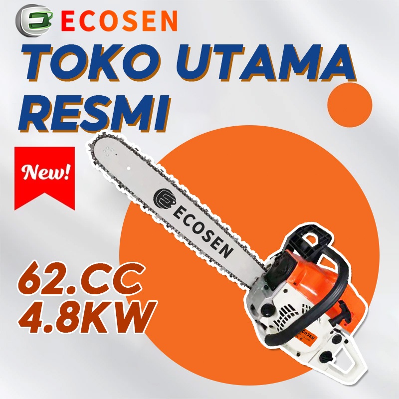 Jual ECOSEN Mesin Potong Kayu 58CC 20/22/24inch Chainsaw 2Tak Untuk Gergaji Mesin | Shopee Indonesia