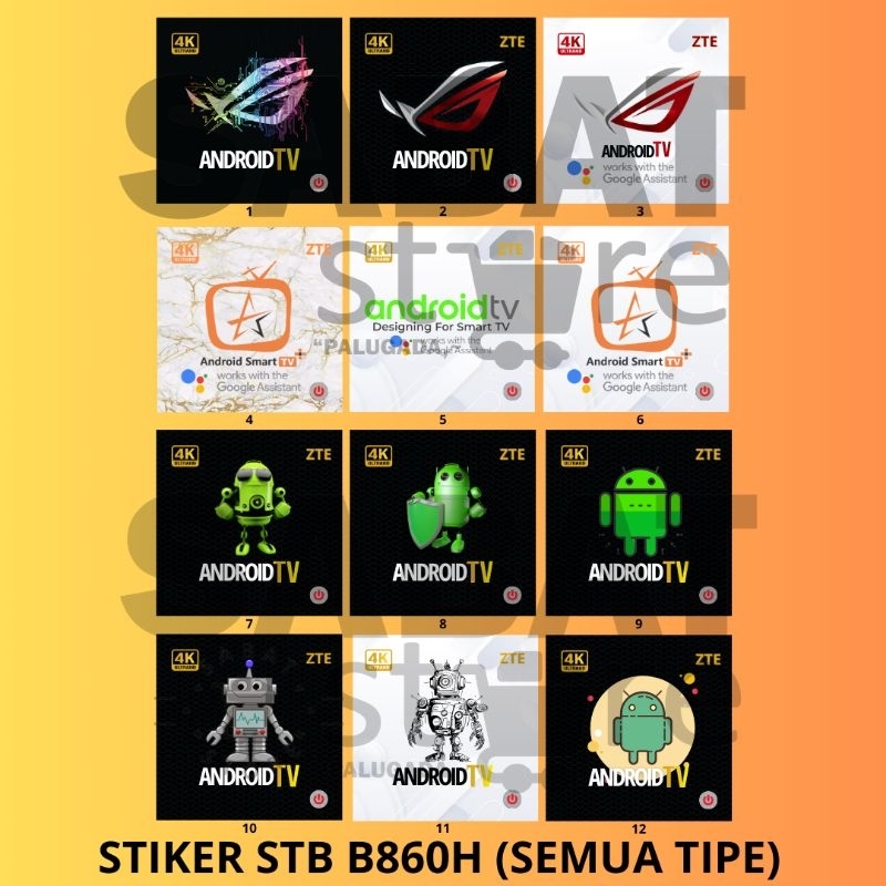 Jual STIKER STB ANDROID TV BOX ZTE B860 SEMUA TIPE | Shopee Indonesia