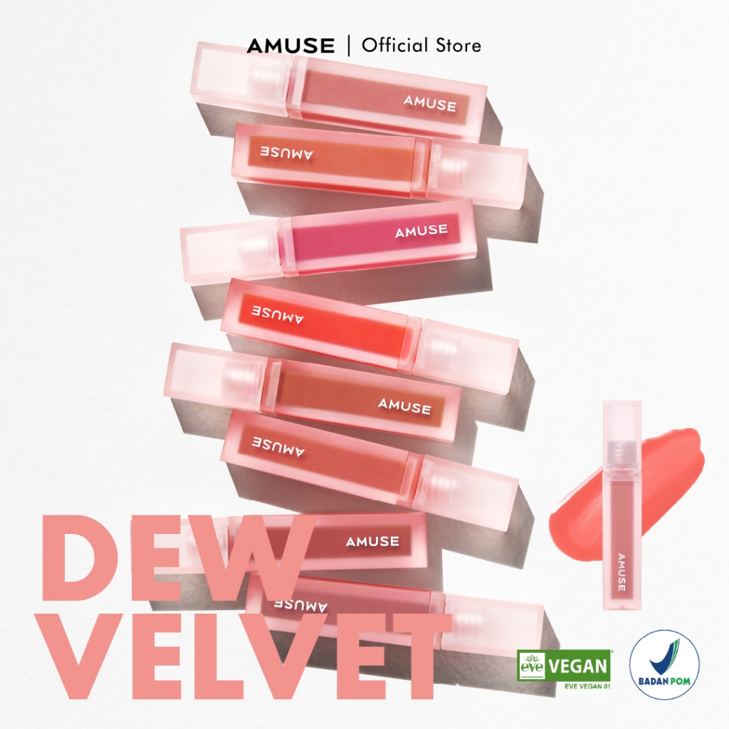 Jual Amuse Dew Velvet - 06 Lively Rose | Shopee Indonesia